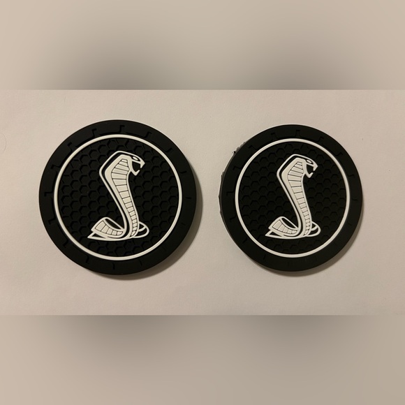 Accessories | Ford Mustang Shelby Cobra Gt Black White Car Cup Coasters ...